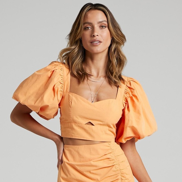 Showpo. | Tops | Showpo Astarte Orange Sherbet Crop Top | Poshmark